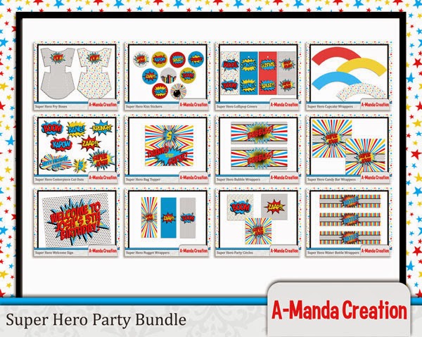 A-Manda Creation: Superhero themed birthday party and matching ...