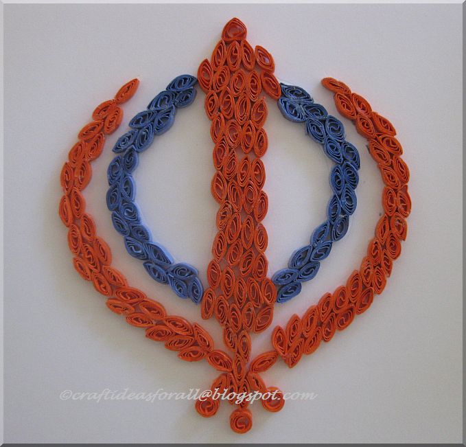 Craft Ideas for all: Paper Quilling Khanda