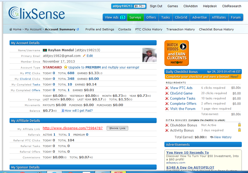 Online Income outsourcing for all: How to use your Clixsense Account