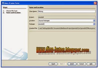 Membuat Form pada NetBeans - Buton Website