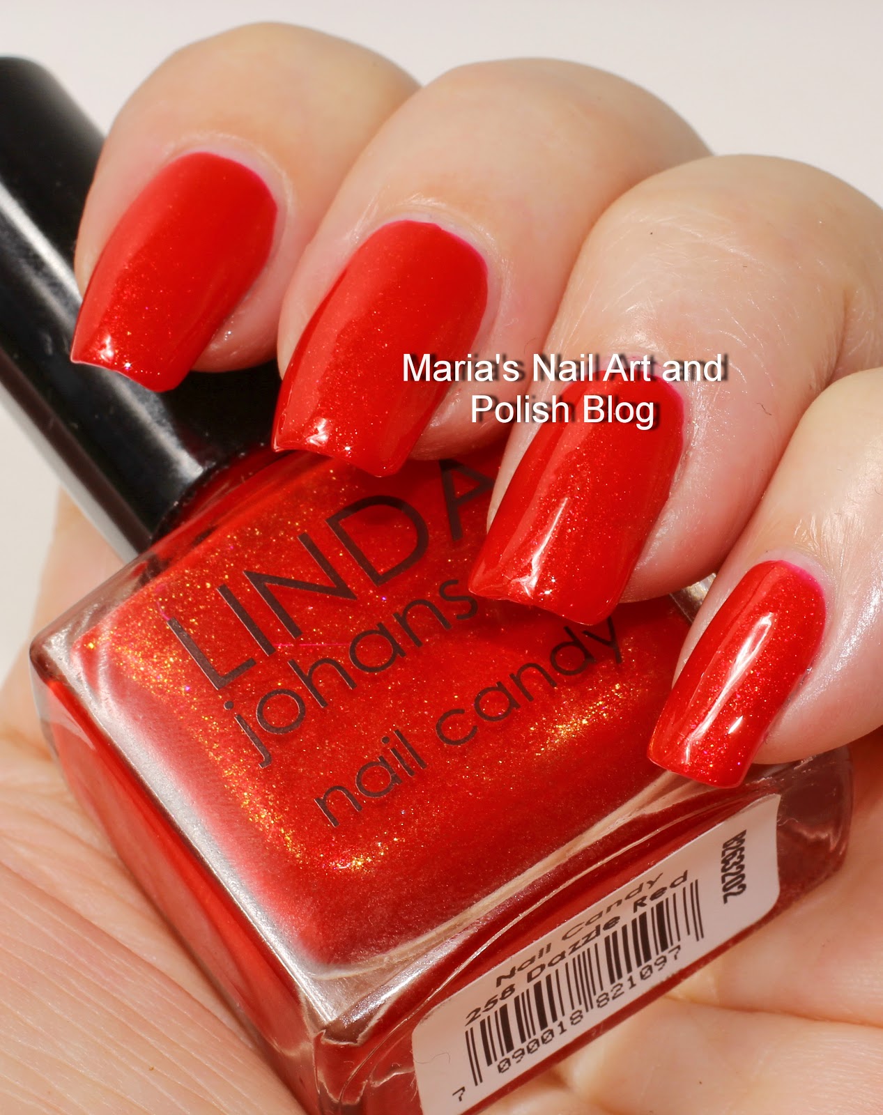 Marias Nail Art and Polish Blog: Linda Johansen Dazzle Red swatches