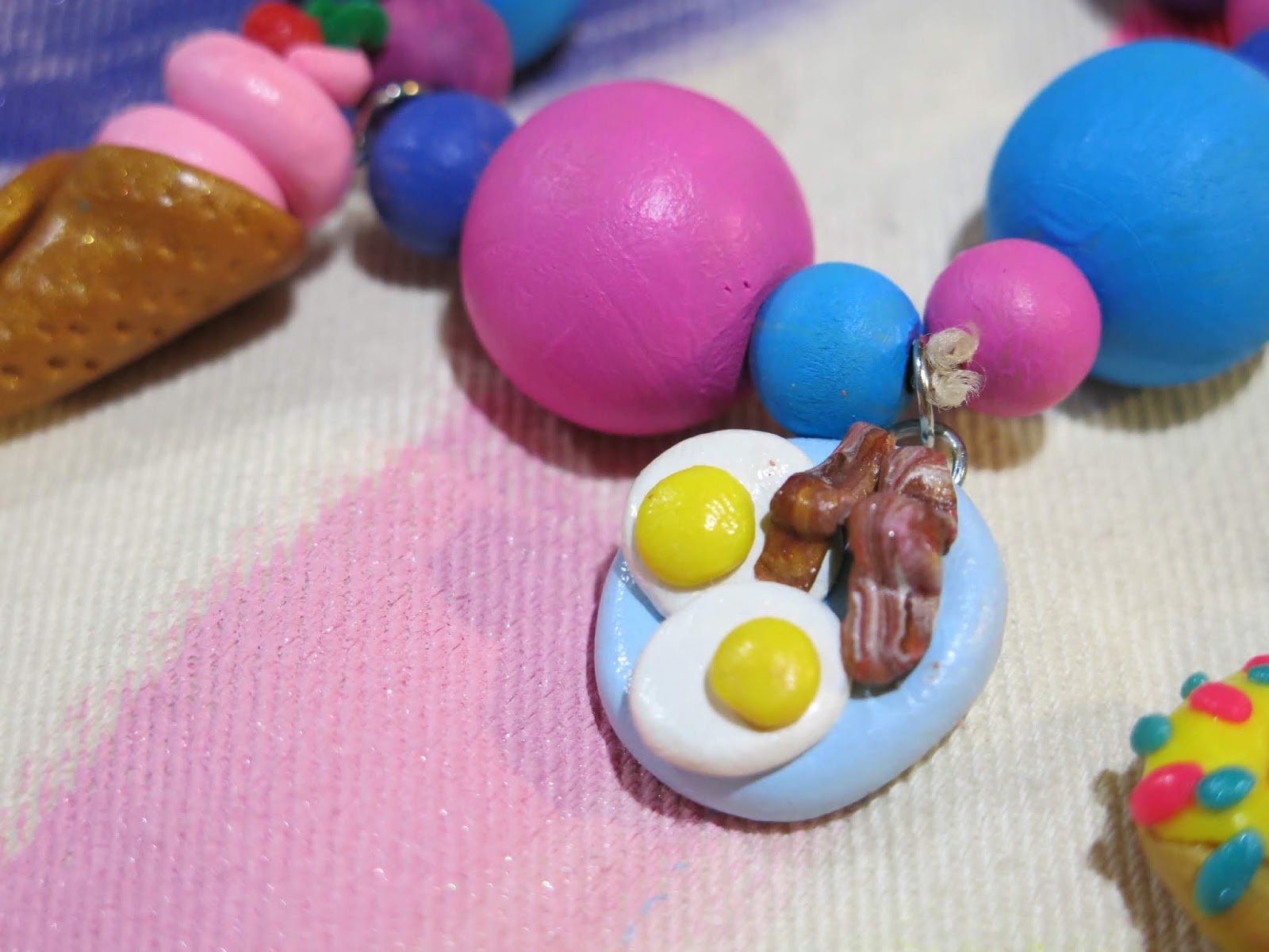 Cassie Stephens: DIY: Polymer Clay Snack Foods Necklace