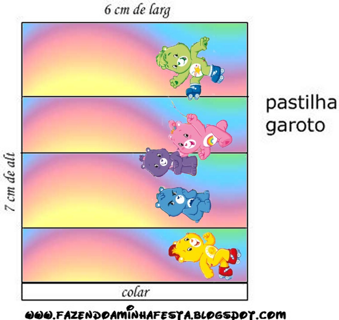 Care Bears Party: Free Printable Candy Bar Labels. - Oh My Fiesta! in ...