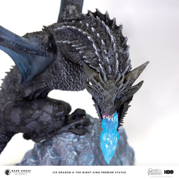 Game of Thrones - Ice Dragon and the Night King Premier Statue (Dark ...