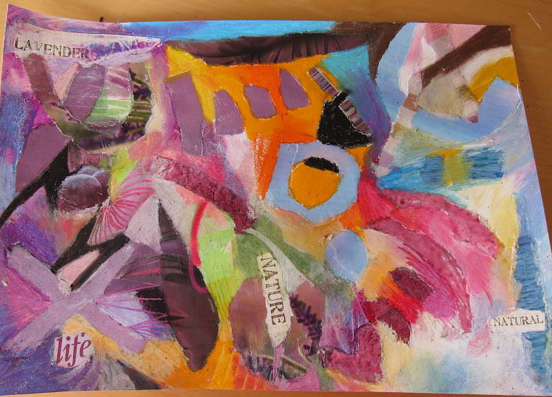 Caroline's Studio: Oil pastels with collage