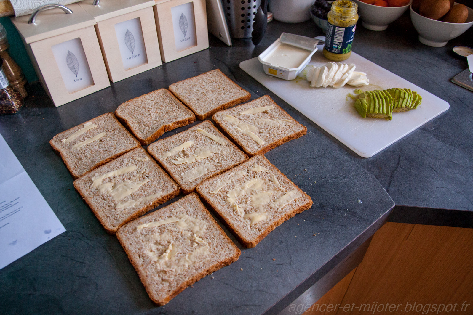 Agencer et Mijoter: Grilled cheese sandwich : pesto, avocat, pousse d ...