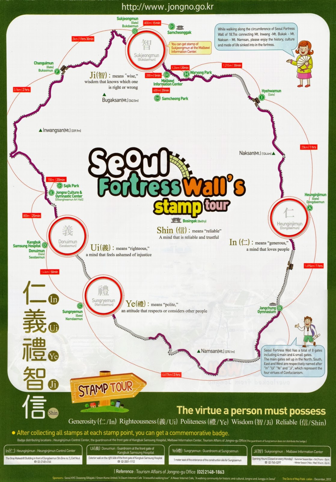 Mapa de la muralla de Seúl [Eurowon]