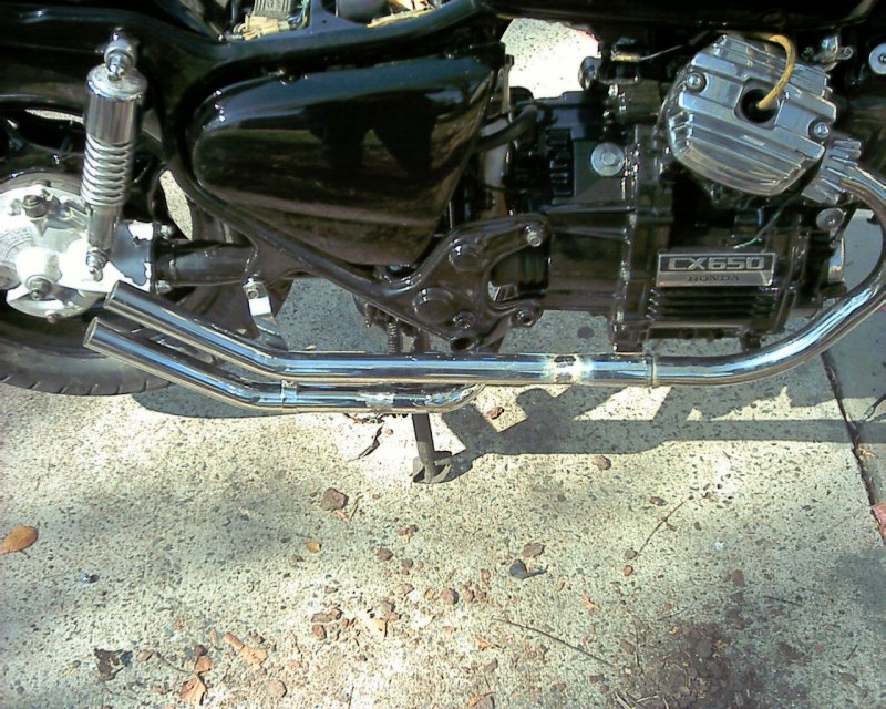 Modified Motorcycles by ChopperCharles: Created custom 2-into-2 exhaust