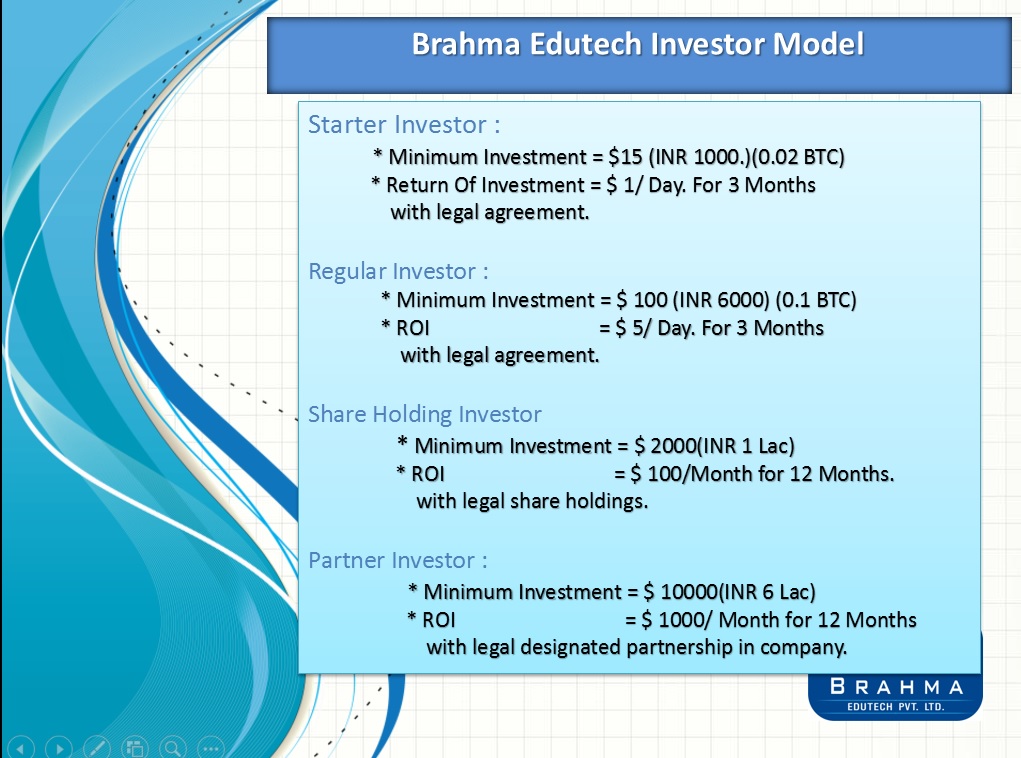 Brahma Edutech Virtual Classroom System: Brahma Edutech Busness Model