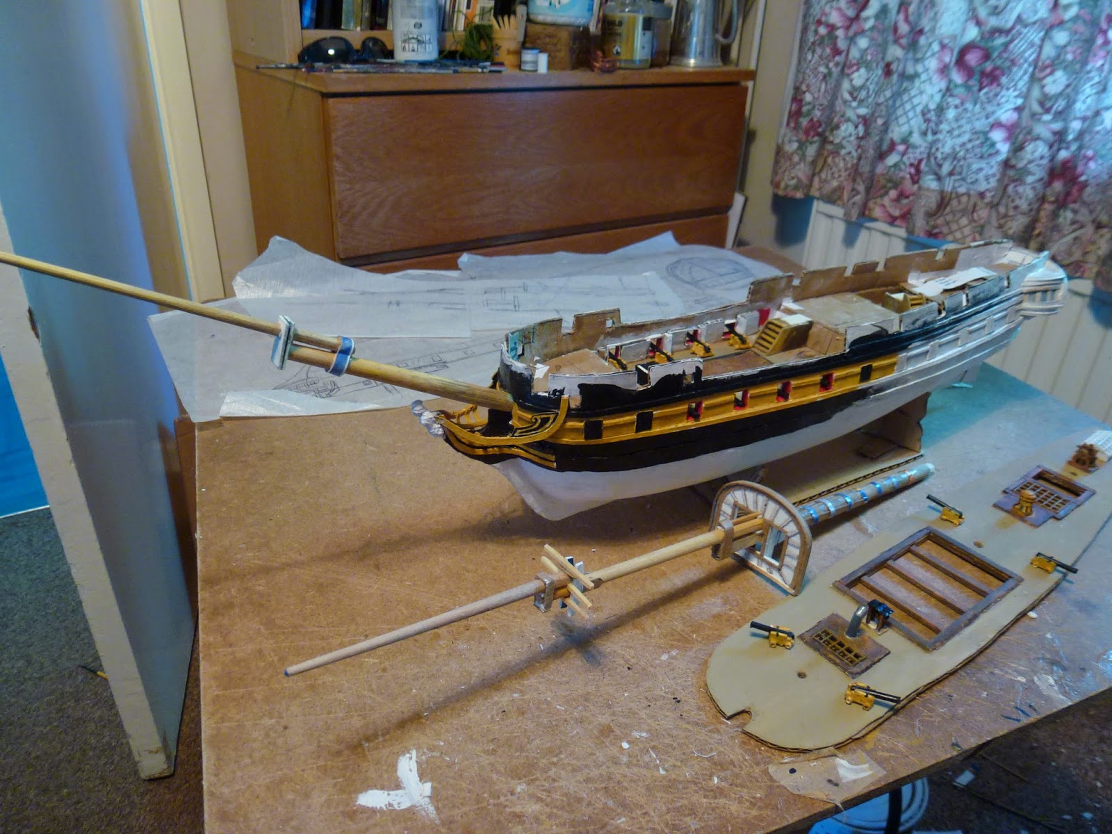 The Art Blog of Gordon Napier: How to make a Model Frigate (Napoleonic ...