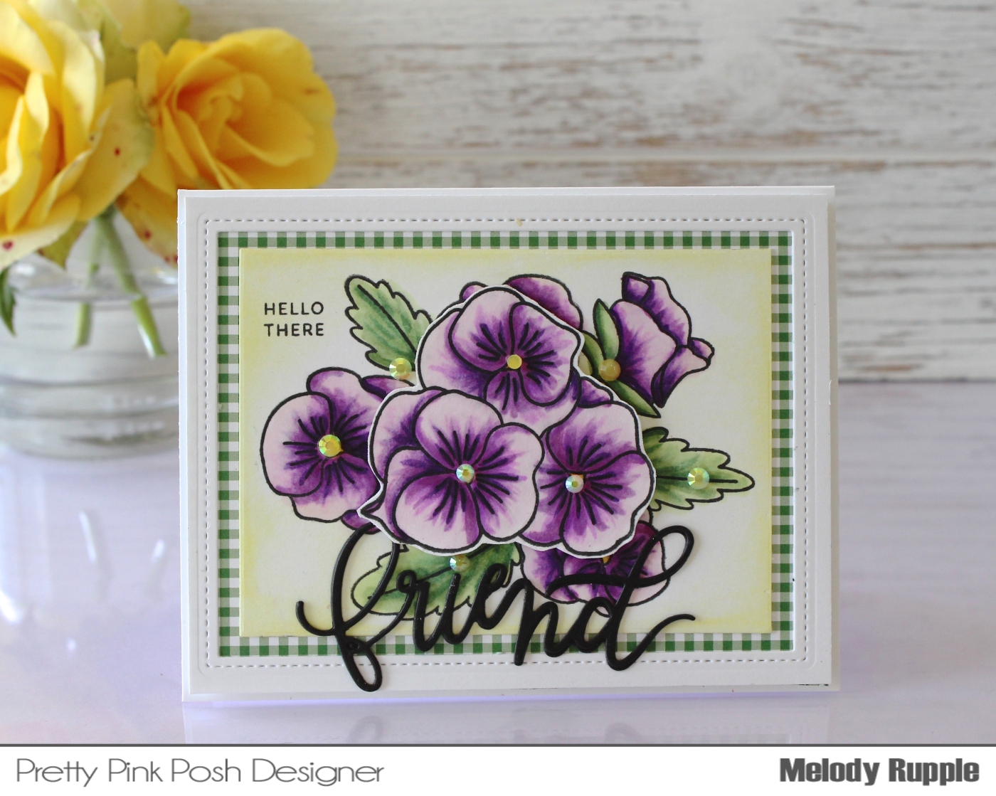 A Paper Melody: Pretty Pink Posh STAMPtember Stamp Set - Pansies