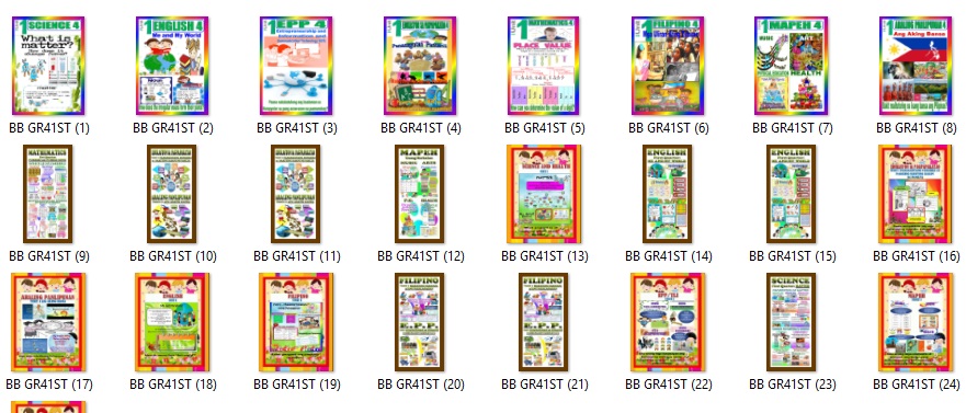 Display Bulletin Boards for Grades 1-6, 1st - 4th Quarter