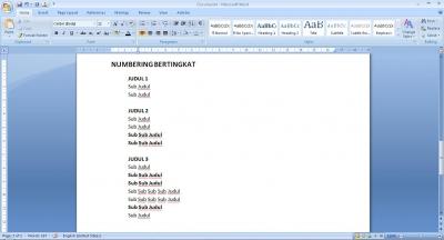 Morning: Mudah dengan Ms. Office Word: Membuat Format Number Bertingkat