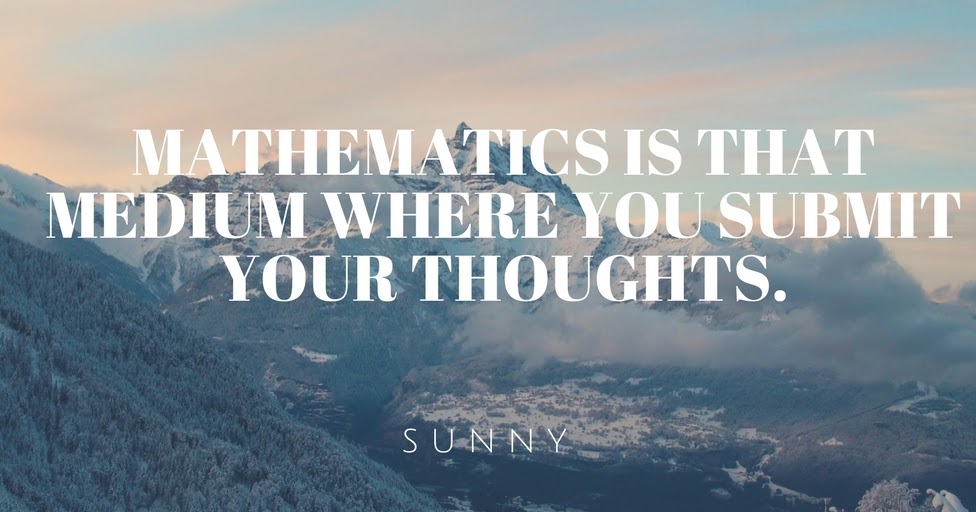 "Thoughts In Mathematics"