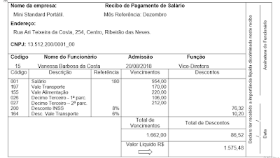 Mini Standard Portátil: Holerite + 13º