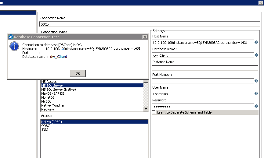 Connecting to SQL Instance with Non-Default Port on Pentaho ~ Programmer's Laboratory