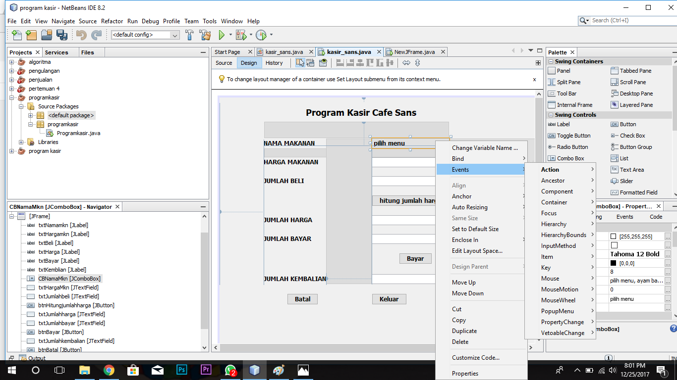 program kasir sederhana