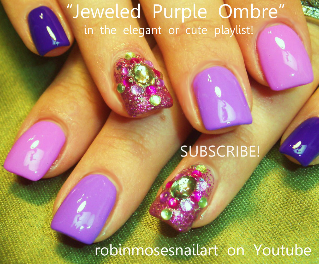 Robin Moses Nail Art Blue Ombre Purple Ombre Ombre Nail Art