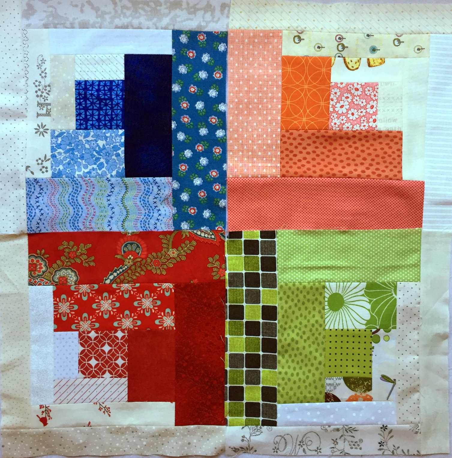 My Sew-Called Quilts: Oh Scrap! - Offset Scrappy Log Cabin Blocks