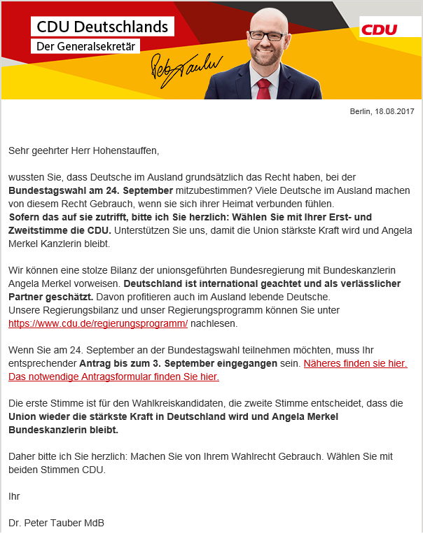 London Regional Press Office: Snap Election in Germany?