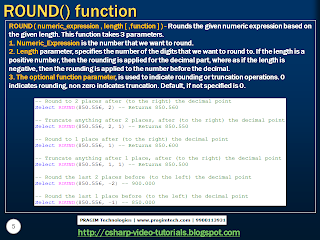 Sql server, .net and c# video tutorial: Part 29 –Mathematical functions
