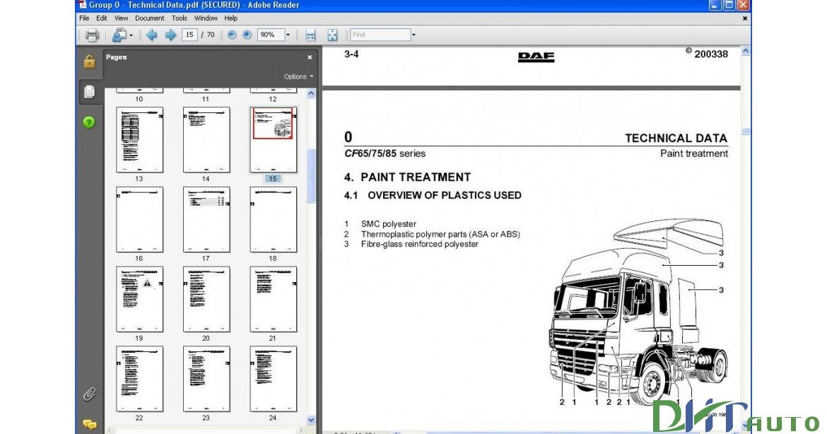 automotive repair: DAF CF65, CF75, CF85 WORKSHOP MANUAL