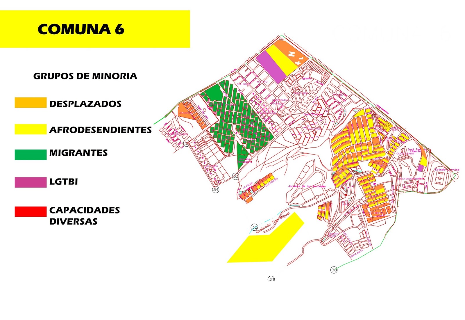 COMUNA SEIS - PASTO: MAPA