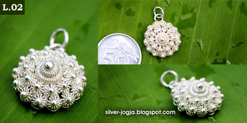 Liontin Perak Motif Borobudur L.02 - Silver 925 Jogja