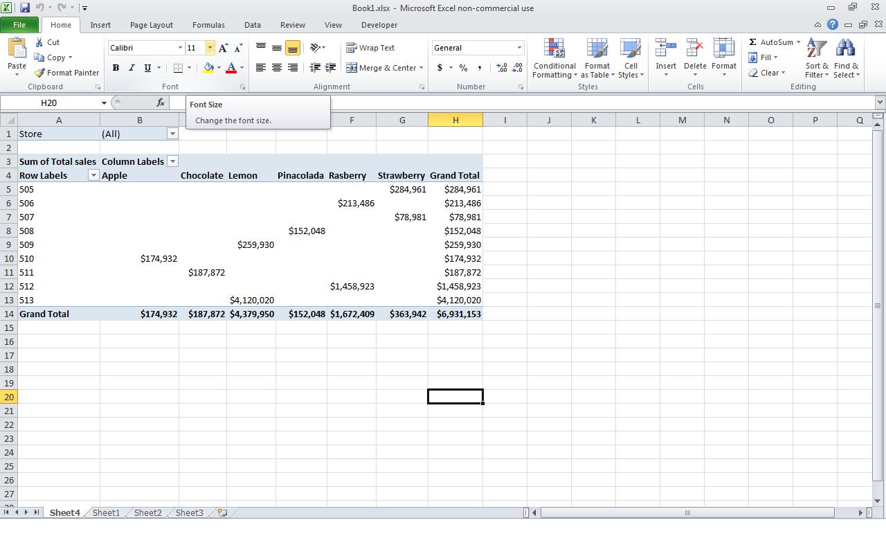 Power of Excel: Creating pivot table using Excel sheet