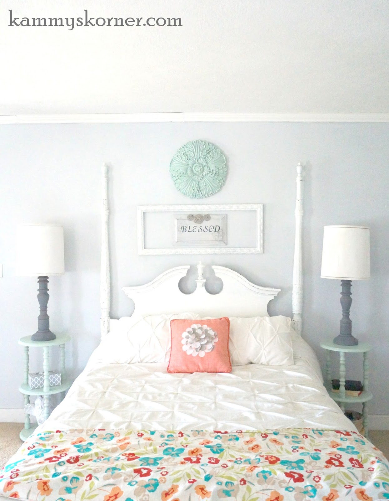 Kammy's Korner: Painting Lamp Shades Pros & Cons {Master Bedroom}