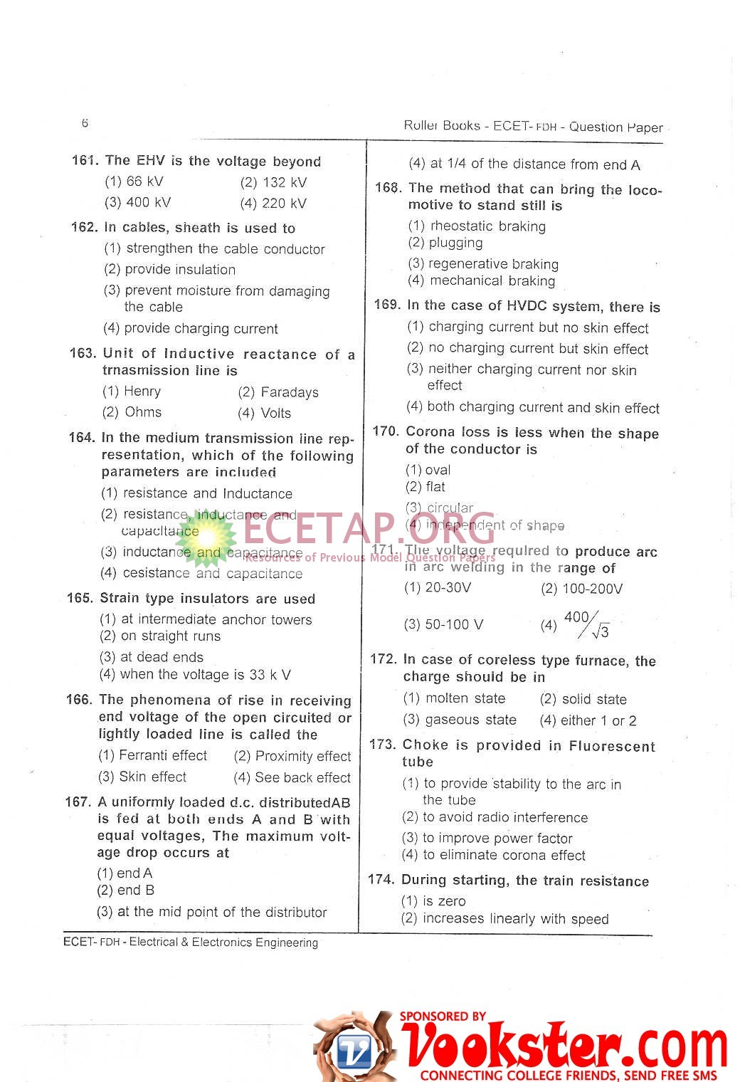 ECETAP - 2016, Previous, Model Papers, Question Papers EEE,ECE,SCE ...