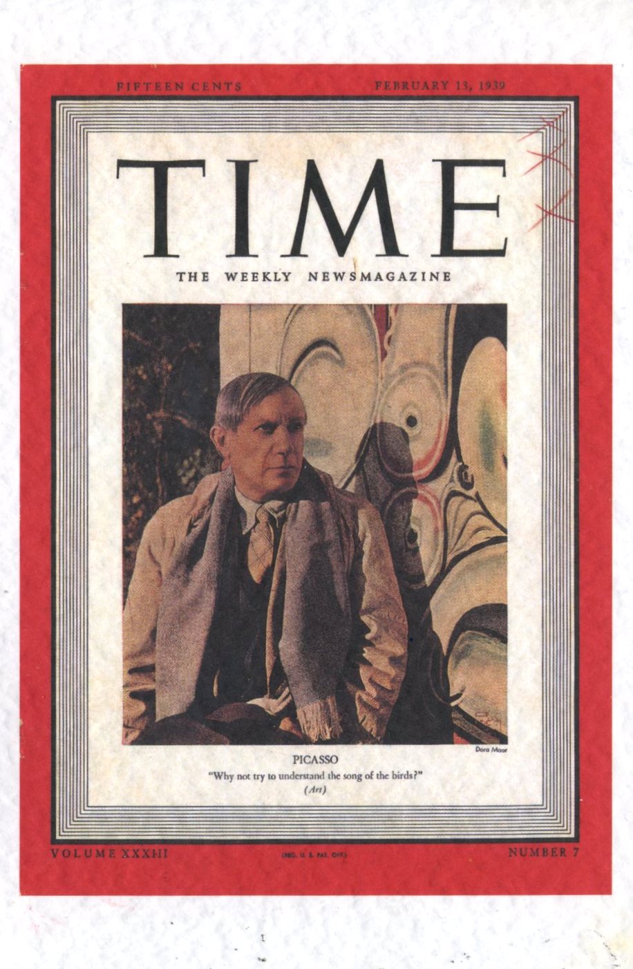 OlMa's Postcrossing Blog: Pablo Picasso. TIME. 13 February 1939. From Ling