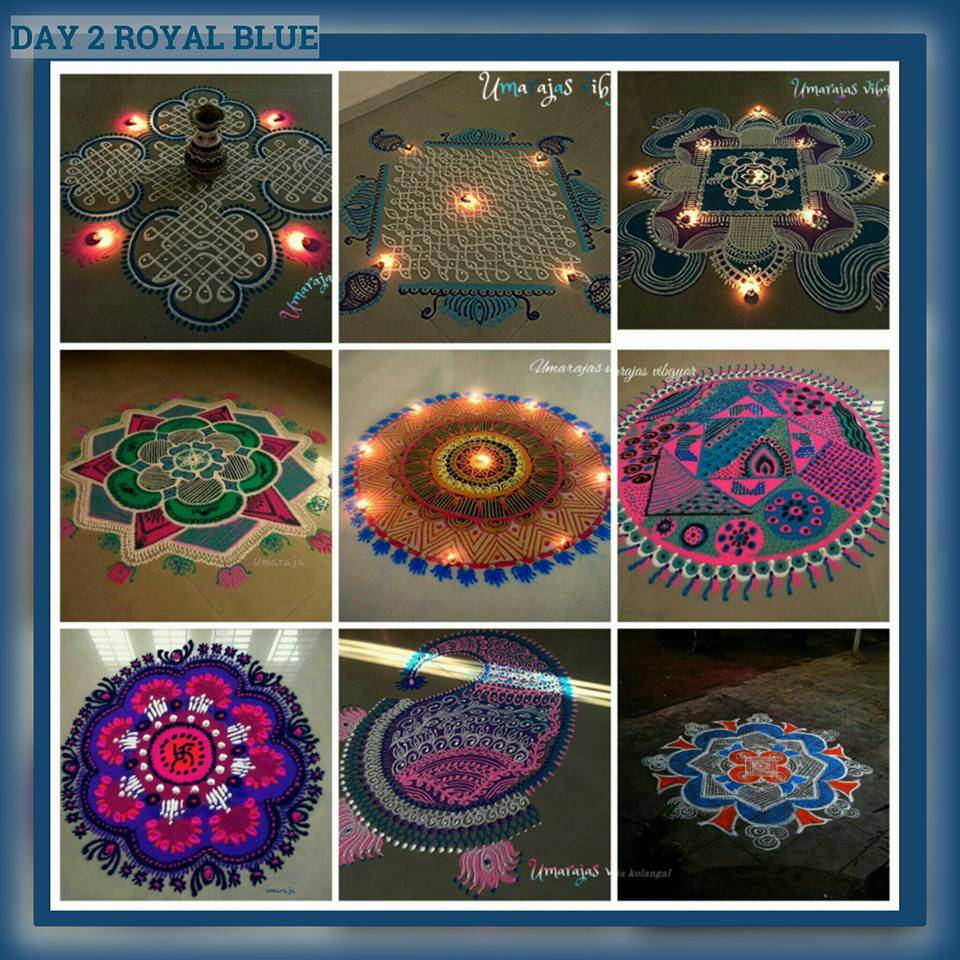 10 Navaratri Colors X 9 Awesome Rangoli Designs for every day of Navaratri