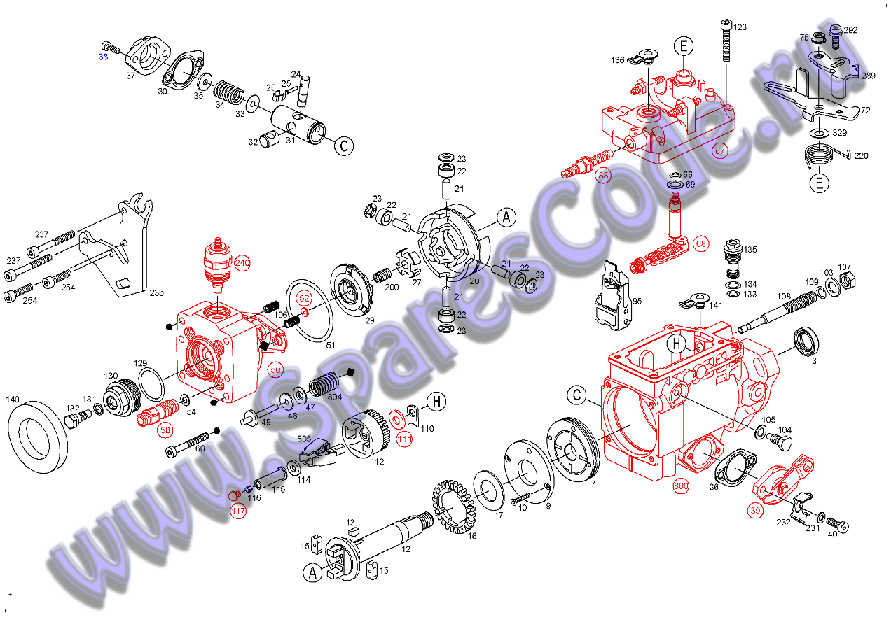SparesCode: 0 460 494 052, Distributor injection pump, VE4/9F2400R66-3