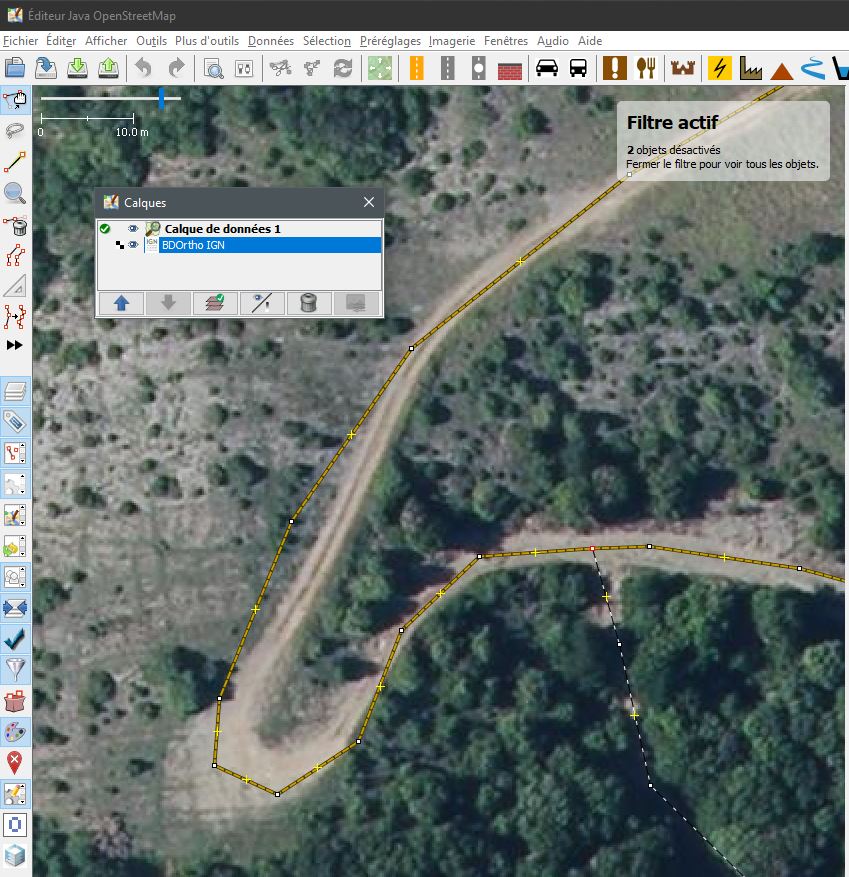 travailler avec JOSM