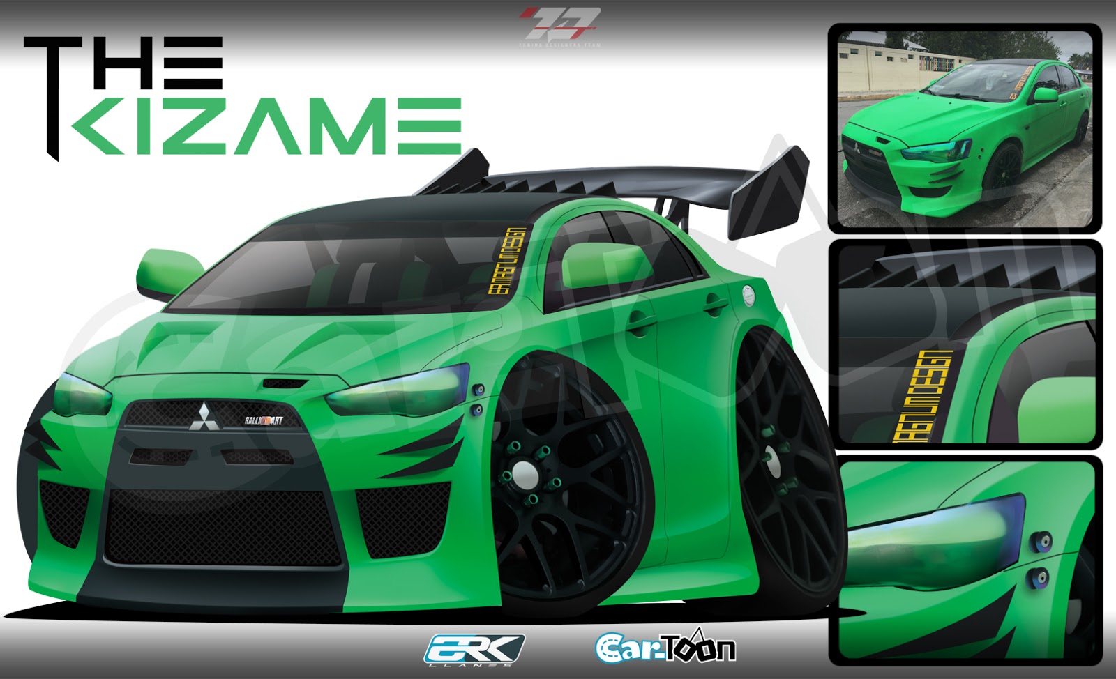 Virtual Tuning Studio, by Ark Llanes: Car-Toon Mitsubishi Lancer Evo X