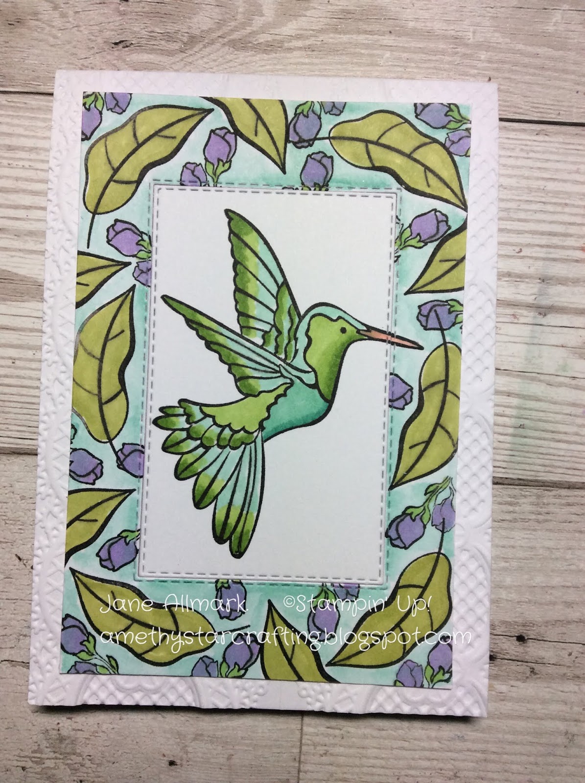 Crafting With Jane: Stampin Up Humming Along with Rectangle Stitched ...