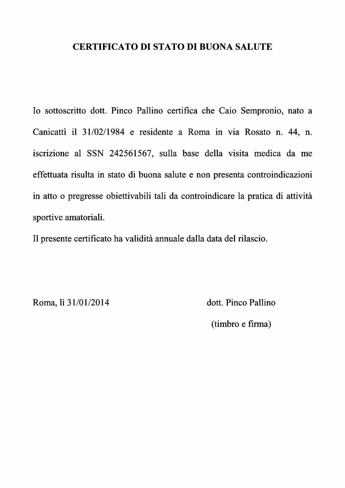 Prescrizioni in Medicina generale: Certificazione per l'attività sportiva