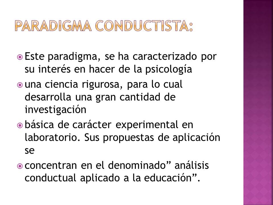 Orientación de Práctica Pedagógica : Modelo Pedagógico Conductista