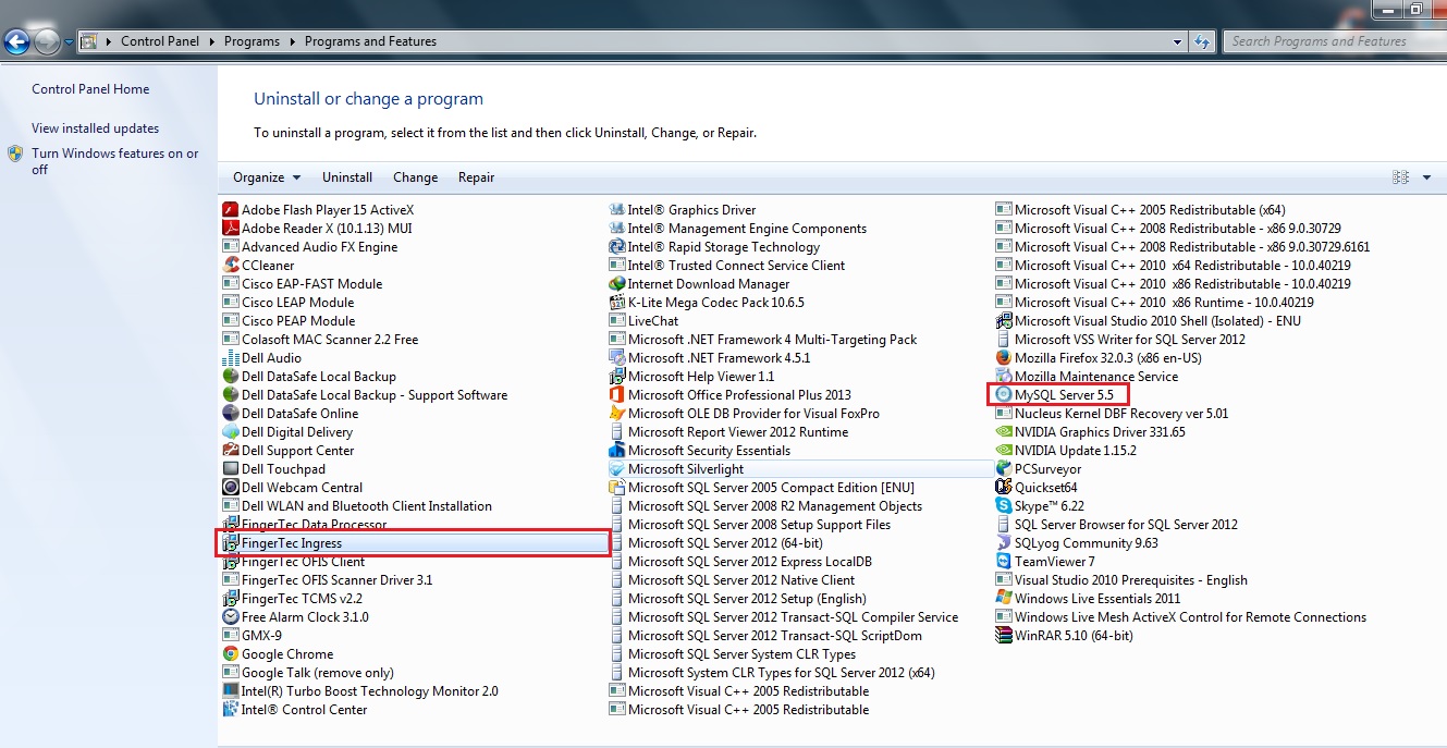 Shifting From Ingress Mysql To Ingress Ms Access Made Easy Fingertec Technical Blog