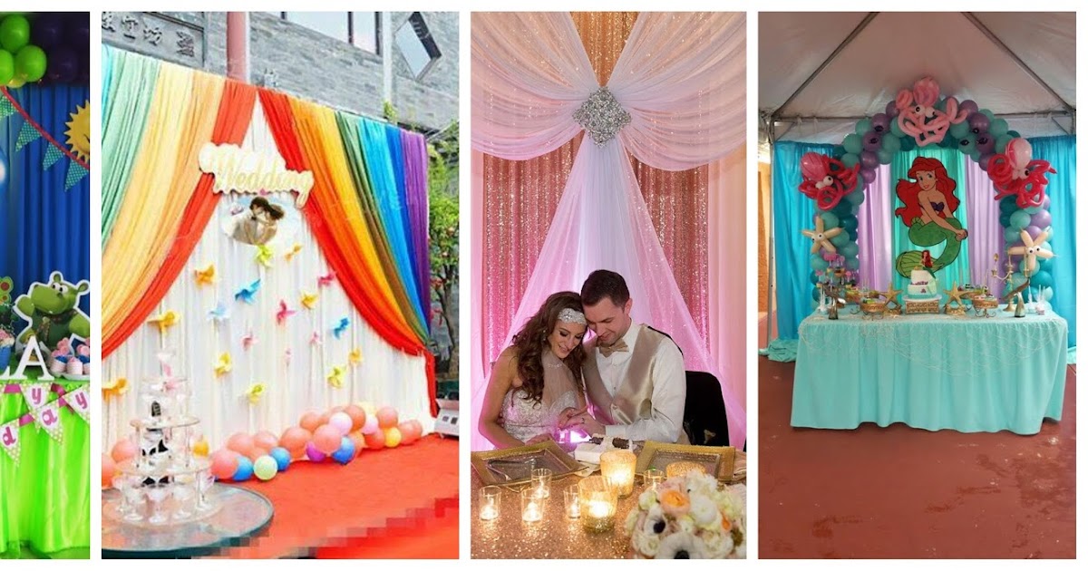 17 Hermosas Ideas de cómo decorar fondos con tela ~ cositasconmesh