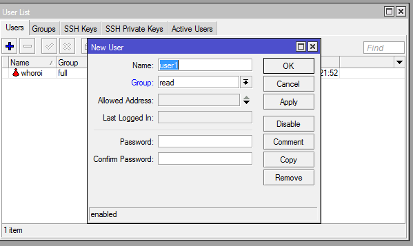 Cara Membuat User Pada Winbox - DUNIA JELAJAH