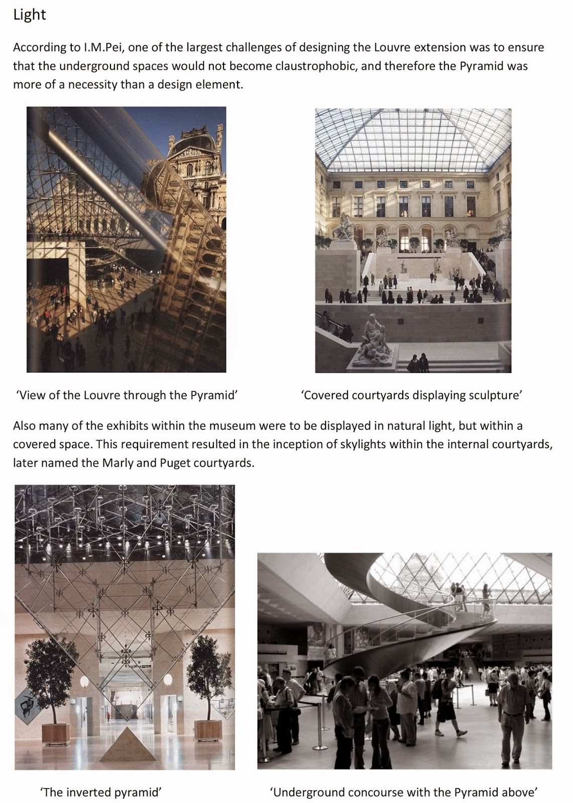 Case Studies on Museums: LOUVRE EXTENSION - I. M. Pei - 342,358