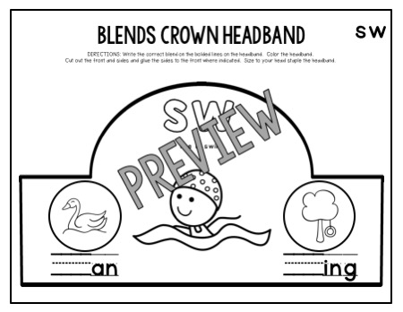 Emily Jane Creates: CROWN HEADBANDS-Alphabet, Blends, Digraphs, Magic e ...