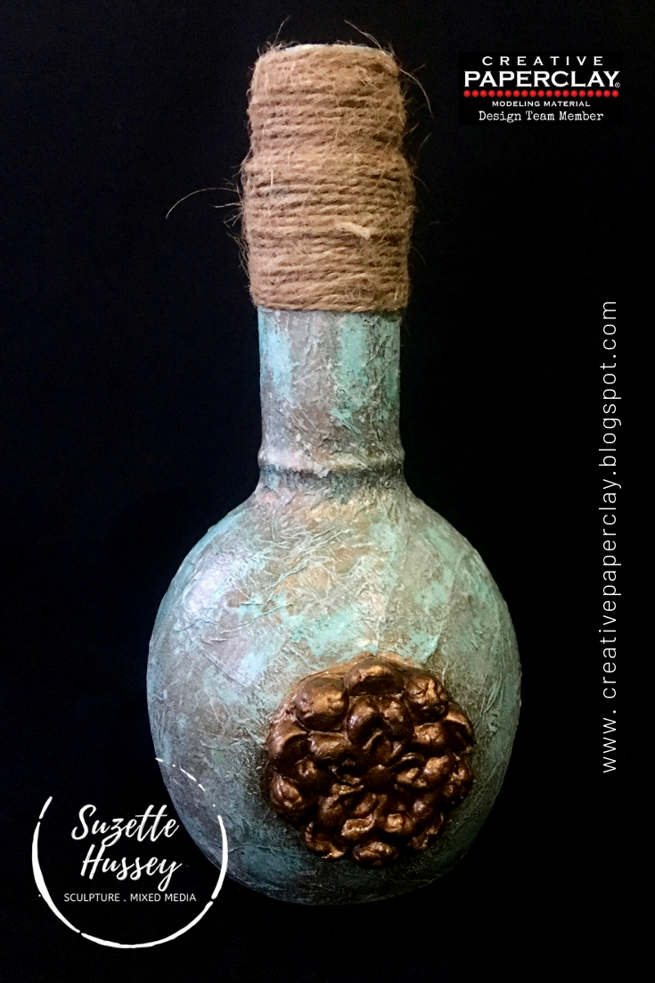 Creative Paperclay® air dry modeling material: Upcycle a Bottle with ...