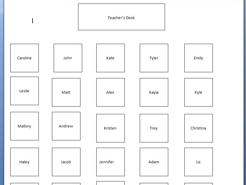 Assignments: Seating Chart