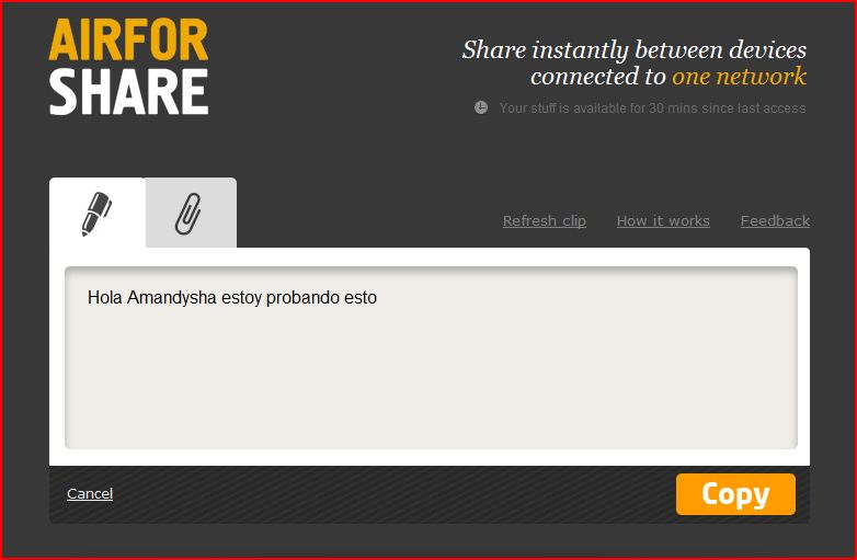 Amandysha: AirForShare: copia y pega texto, archivos y enlaces entre ...