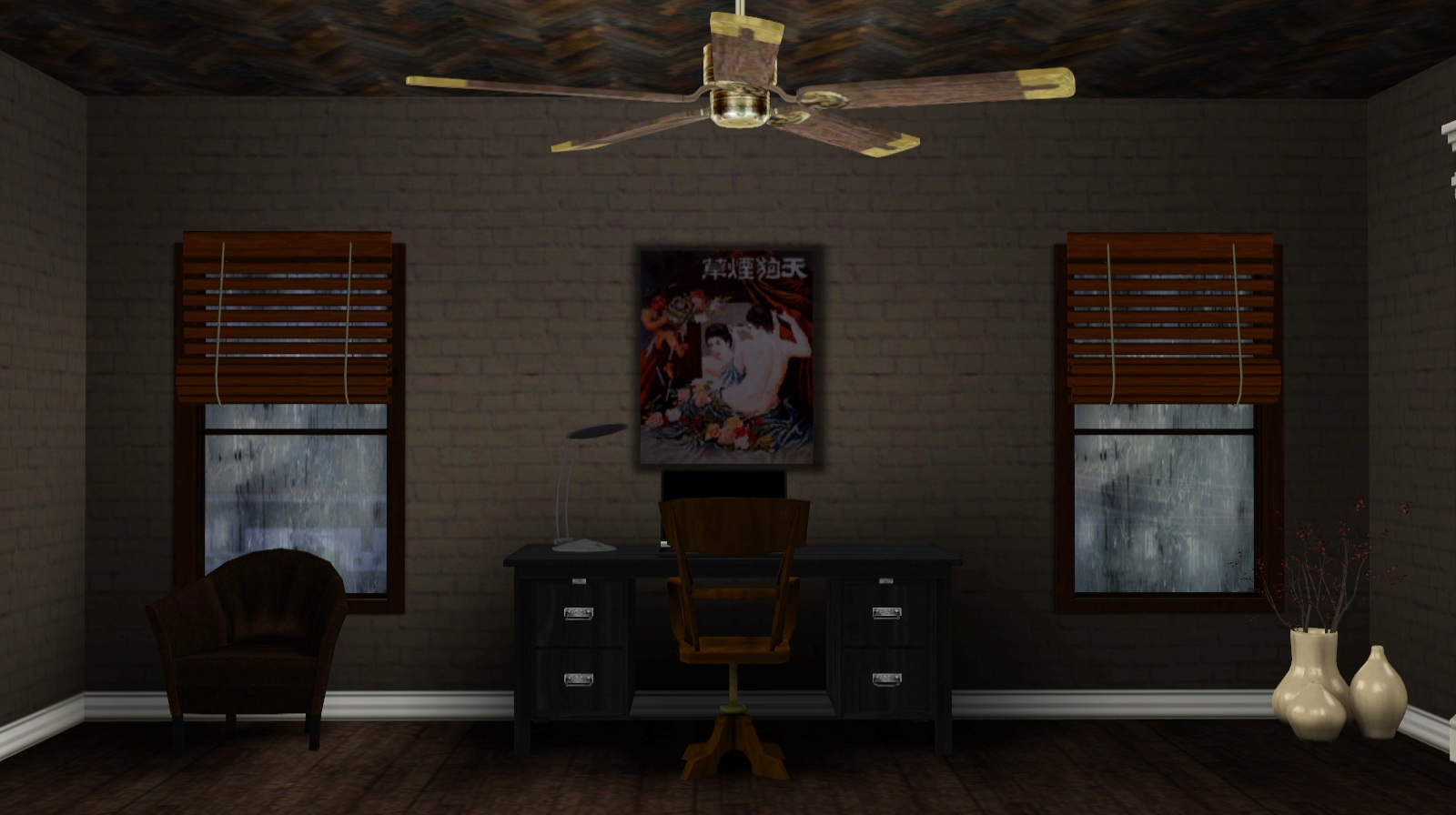 TS3 - Dirty Window Effect Set ~ Noir and Dark Sims