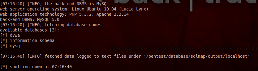 Learning Until Die: Sqlmap: Sql Injection DVWA level Medium