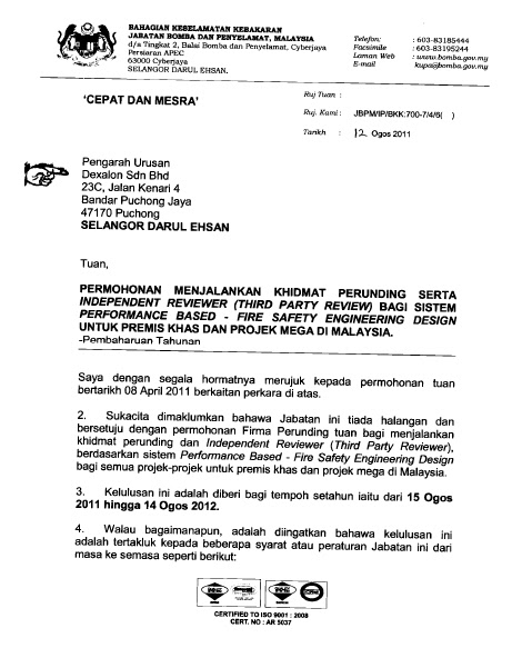 DEXALON SDN. BHD.: JBPM Authority